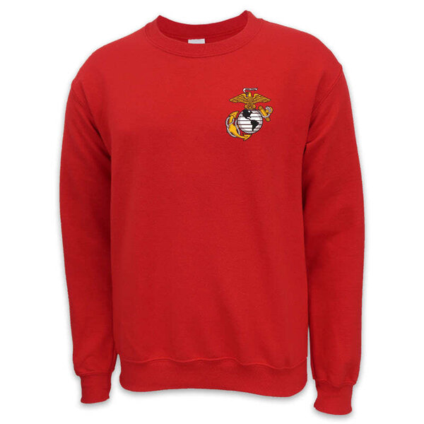 Marines Gear - USMC EGA Logo Crewneck (Red) - Military & First ...