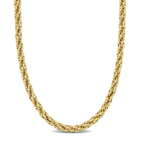 Hand+Some - 6mm Infinity Rope Chain Necklace in 14k Yellow Gold, 24 in ...