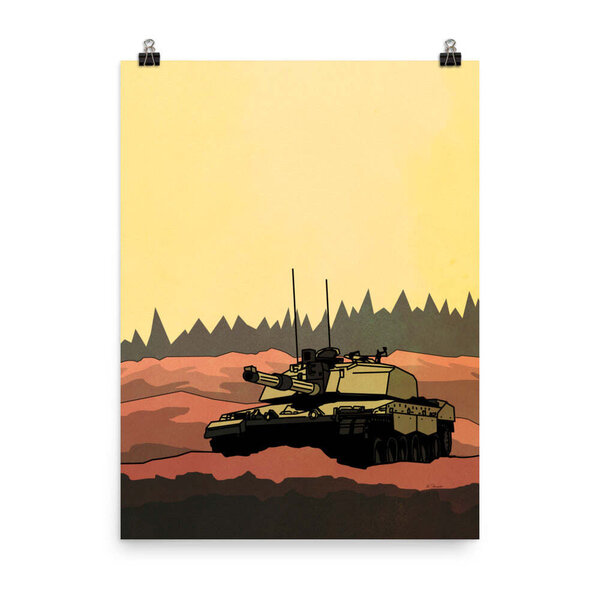 Call For Fire - Challenger 2 Tank Print - Military & First Responder ...
