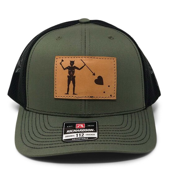 Jack Foster - Blackbeards Flag Leather Patch Hat - Military & First ...