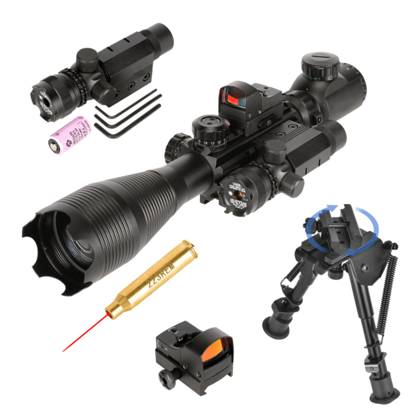 SFT2 Tactical - The AR-15 5 Piece Package w/ Illuminated Scope, Green ...