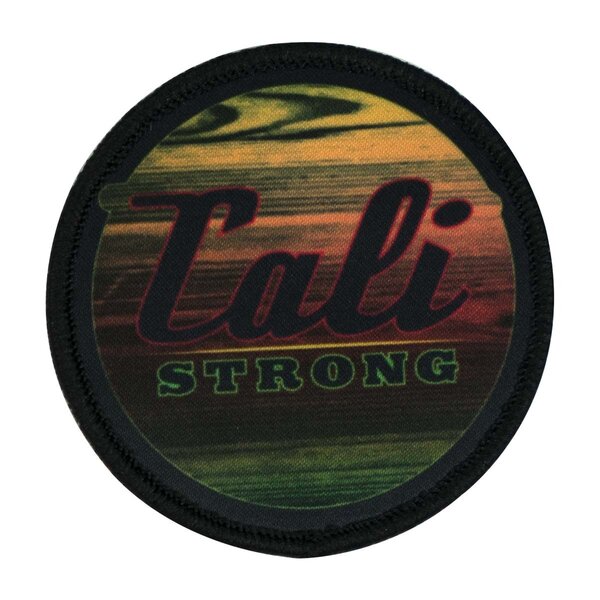 CALI Strong - CALI Strong Rasta Wood Grain Round Hook-and-Loop Morale ...