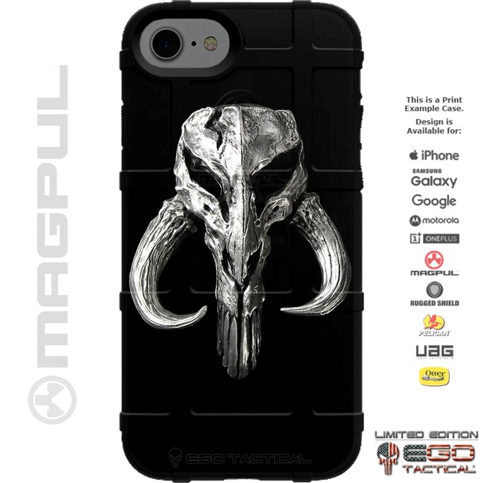 EGO Tactical - Mythosaur Beskar Steel Mandalorian Silver Skull Head ...