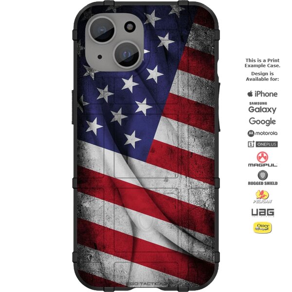 EGO Tactical - US American Flag Tilted Custom Printed Android & Apple ...