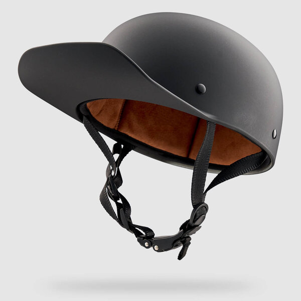 Micro DOT Helmet Co - MicroLid Curve -Baseball Motorcycle Helmet Black ...