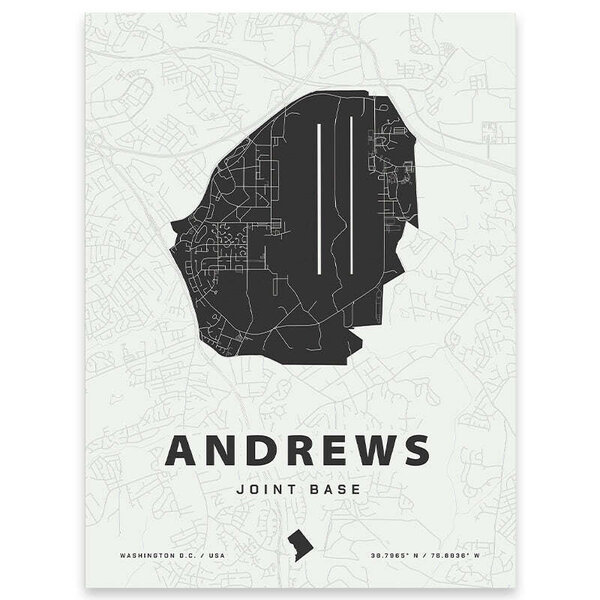 Home Base Maps - Andrews Joint Base Map Print - Military & First ...