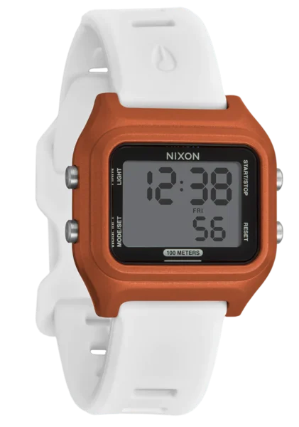 Nixon - Men's 36.5mm Ripper Watch - Rust / White - Military & Gov't ...