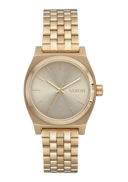 Nixon - Women's Medium Time Teller Watch - Light Gold / Vintage White ...