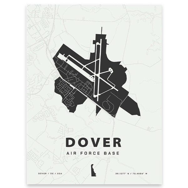 Home Base Maps - Dover Air Force Base Map Print - Military & First ...
