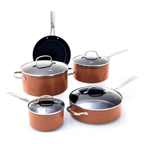 NuWave - Duralon Blue 9pc Nonstick Ceramic Cookware Set - Discounts for ...