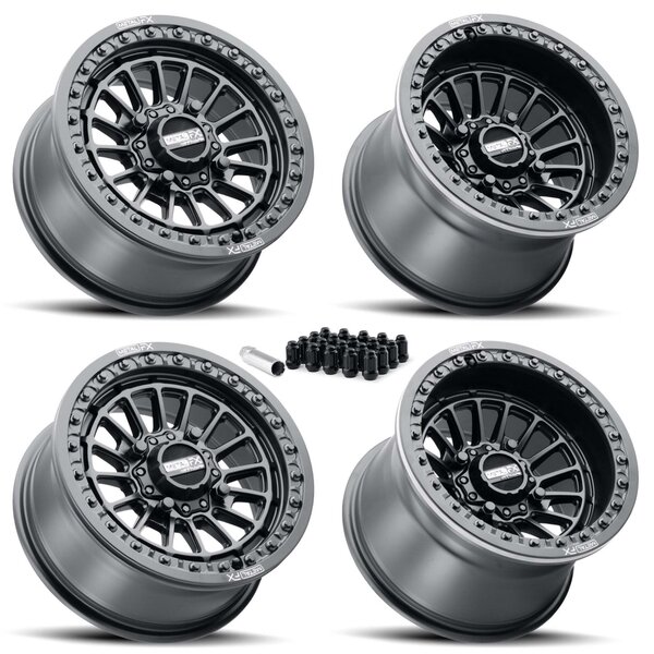 METAL FX OFFROAD - Delta Beadlock | Satin Black | UTV Wheel Kit ...