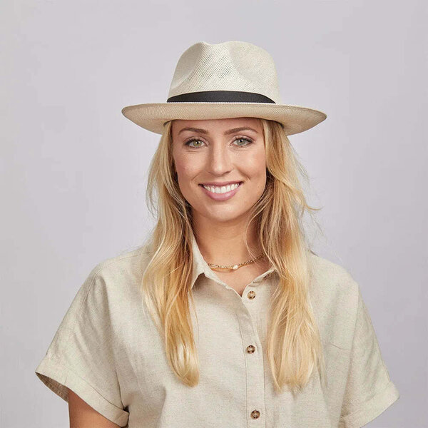 American Hat Makers Ibiza Womens Straw Fedora Hat Military american-hat-makers-ibiza-womens-straw-fedora-hat-military