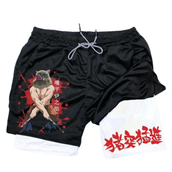 fitfanaticsshop - Demon Slayer - Inosuke Hashibira 2-in-1 Shorts ...