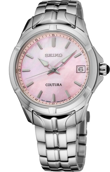 Seiko - Women's 34mm Coutura SS Quartz Pink MOP Dial Watch - Military ...