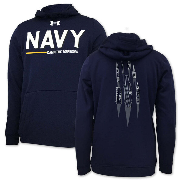 Navy Gear - Navy Under Armour Damn The Torpedoes Ship Hood (Navy ...