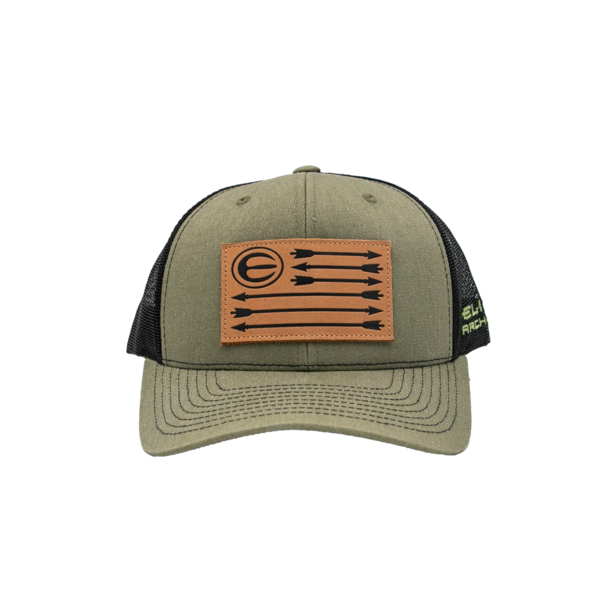 Elite Archery - Elite Leather Flag Patch Hat - Military & First Responder Discounts | GOVX