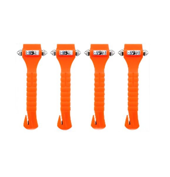 MediTac Kits - Life Hammer Original Emergency Hammer, Orange, 4-Pack ...