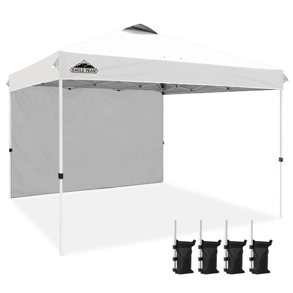 Eagle Peak - 12x12 Commercial Heavy Duty Pop up Canopy with 1 Sidewall ...