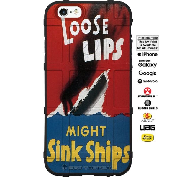 EGO Tactical WWII Loose Lips Might Sink Ships Custom Printed Case