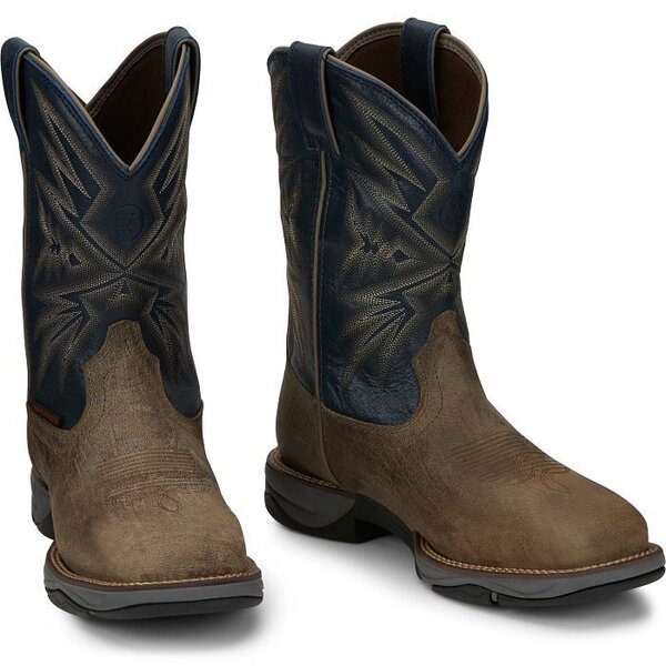 Tony Lama - Men's Bartlett 11" Pull-On Steel Toe Work Boot - Military ...