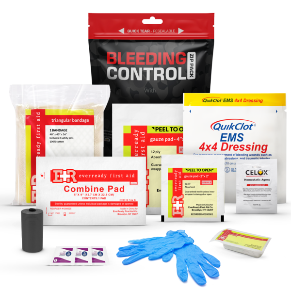 MediTac Kits - Bleeding Control Zip Pack with QuickClot & CELOX ...
